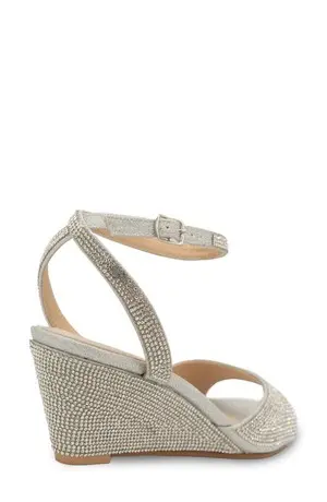 TOUCH UPS Moxie Ankle Strap Wedge Sandal - Silver