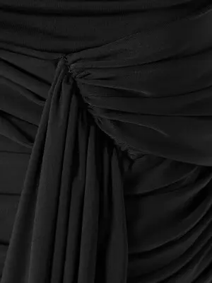 MUGLER Tie-detailed Draped Mini Dress