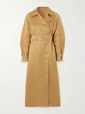 Max Mara Sacco Double-breasted Silk-organza Trench