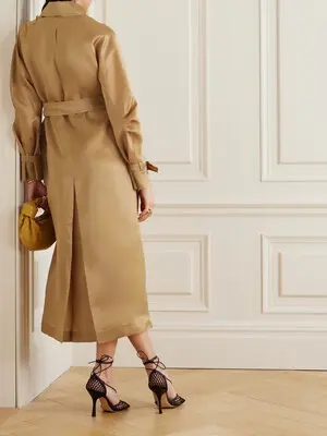Max Mara Sacco Double-breasted Silk-organza Trench