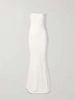 Jacquemus Aro Draped Jersey Maxi Dress - White