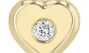 Zoe Chicco 14k Gold Diamond Heart Stud Earrings