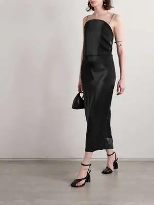 Jacquemus Carino Duchesse-satin Midi Dress
