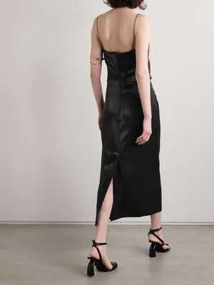 Jacquemus Carino Duchesse-satin Midi Dress