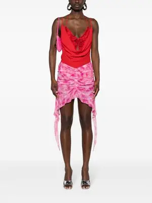 Blumarine Butterfly-bodice Silk Top