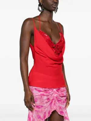 Blumarine Butterfly-bodice Silk Top