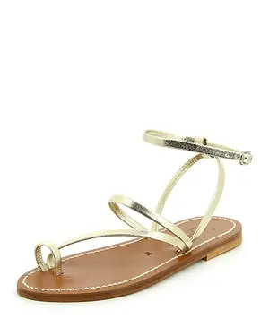 K.JACQUES Ombeline Flat Sandals - Champagne
