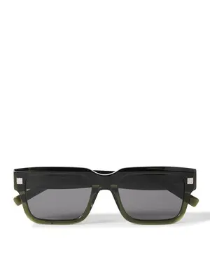 Givenchy Givenchy - GV Day Square-Frame Acetate Sunglasses - Men - Green Green