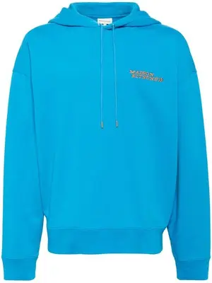 Maison Kitsuné Embroidered-logo Cotton Hoodie