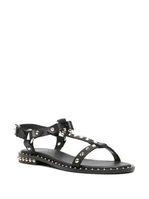 Ash Stud-embellished Leather Sandals - Black