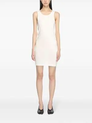 Helmut Lang Fine-ribbed Tank Minidress - Neutrals
