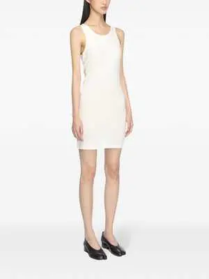 Helmut Lang Fine-ribbed Tank Minidress - Neutrals