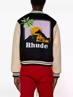 Rhude Logo-embroidered Bomber Jacket