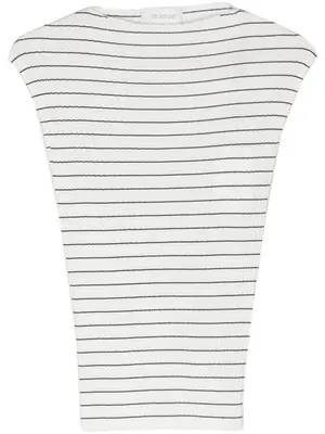 Sportmax Striped Ribbed-knit Top