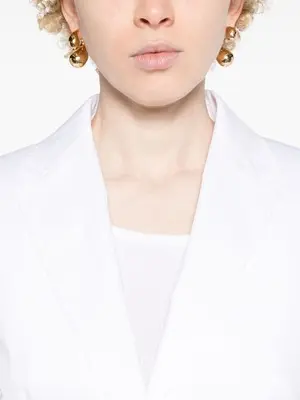 Max Mara Sarnico Single-breasted Blazer - White