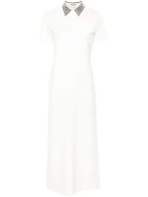 Brunello Cucinelli Monili-embellished Polo Dress