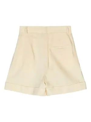 Andamane Pleated Linen-blend Thigh-length Shorts