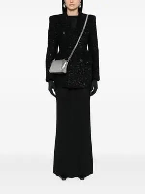 Balenciaga Double-breasted Bouclé Blazer - Black