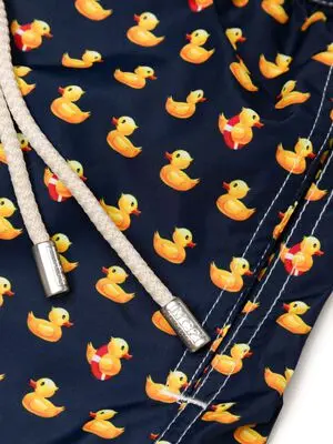 MC2 SAINT BARTH Ducky-print Swim Shorts - Blue