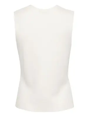N.peal Mila Cotton-blend Waistcoat - Neutrals