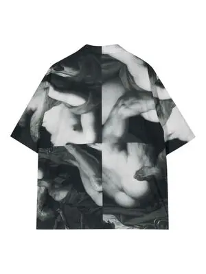 EGONLAB Graphic-print Cotton Shirt