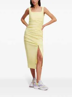 Karl Lagerfeld Draped Stretch-cotton Dress