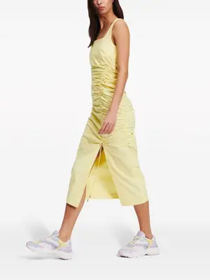Karl Lagerfeld Draped Stretch-cotton Dress