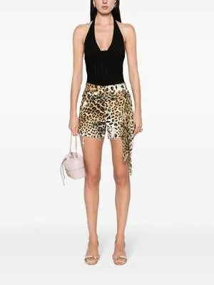 Roberto Cavalli V-neck Crop Top