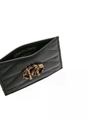 Roberto Cavalli Monogram-plaque Quilted Cardholder