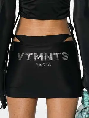 VTMNTS Paris Crystal-embellished Mini Skirt