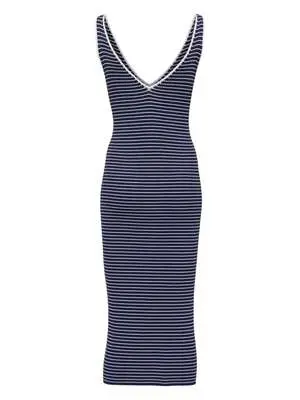 Staud Dana Striped Ribbed Dress