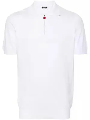 Kiton Fine-ribbed Polo Shirt - White