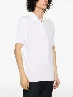 Kiton Fine-ribbed Polo Shirt - White