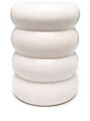 POLSPOTTEN Chubby Ceramic Stool - White