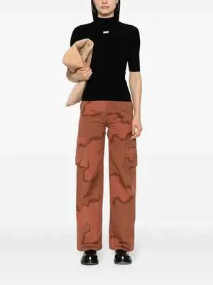Off-White Appliqué-logo Ribbed-knit Top