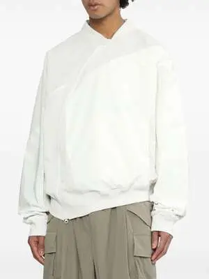 POST ARCHIVE FACTION Asymmetric-zip Bomber Jacket - White