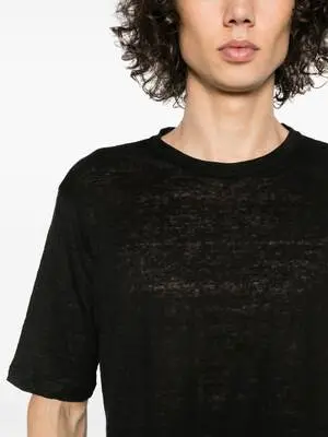 CRUCIANI Crew-neck Linen T-shirt