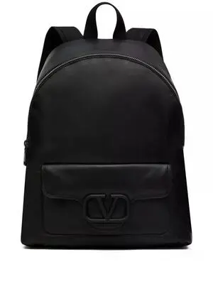 Valentino Garavani Vlogo Signature Nappa Leather Backpack - Black