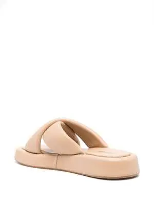 VAMSKO Leather Pillow Sandals - Neutrals