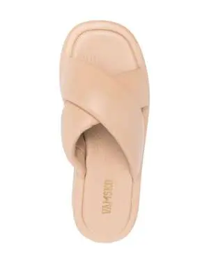VAMSKO Leather Pillow Sandals - Neutrals