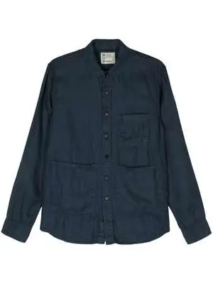 Aspesi Patch-pockets Hemp Shirt - Blue