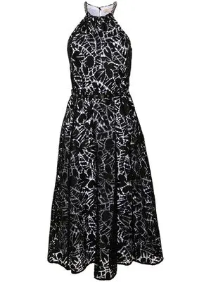 Michael Kors Broderie-anglaise Belted Midi Dress