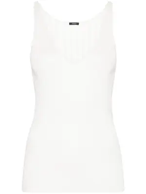 JOSEPH Ribbed Knit Tank Top - White