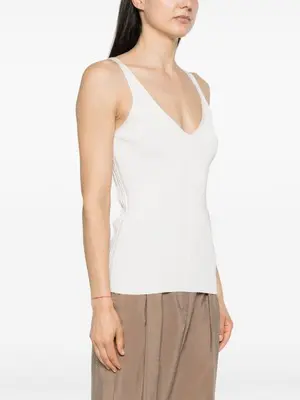 JOSEPH Ribbed Knit Tank Top - White