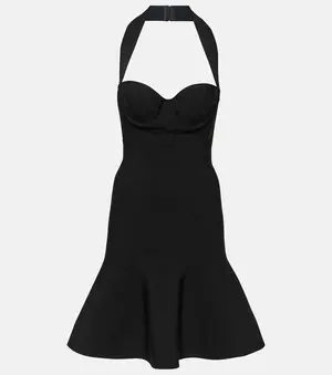 Alaïa Ribbed-knit Halterneck Minidress
