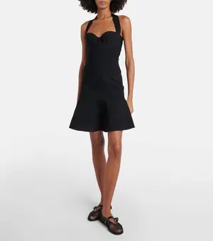 Alaïa Ribbed-knit Halterneck Minidress