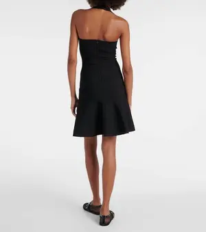 Alaïa Ribbed-knit Halterneck Minidress