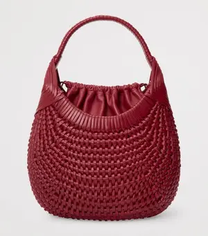 Loewe Leather Diamond Top-handle Basket Bag - Red