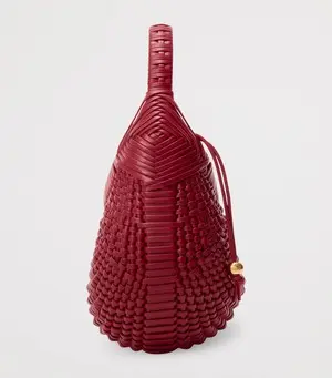 Loewe Leather Diamond Top-handle Basket Bag - Red