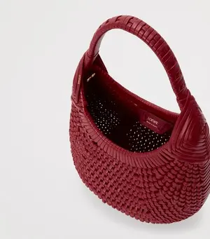 Loewe Leather Diamond Top-handle Basket Bag - Red